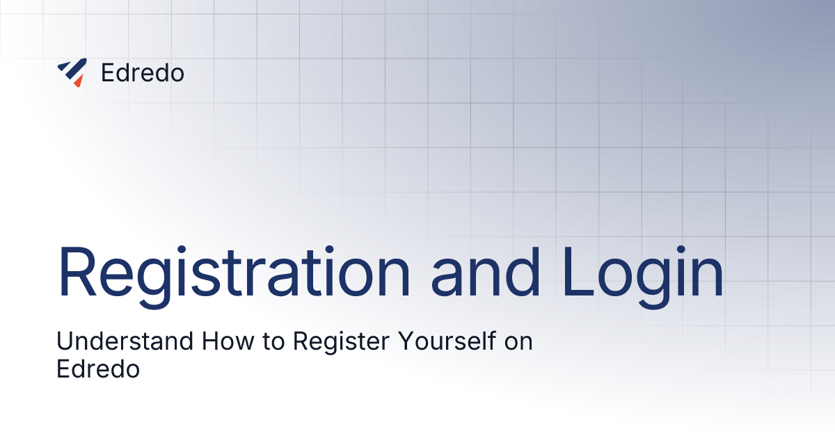 Registration and Login | Edredo